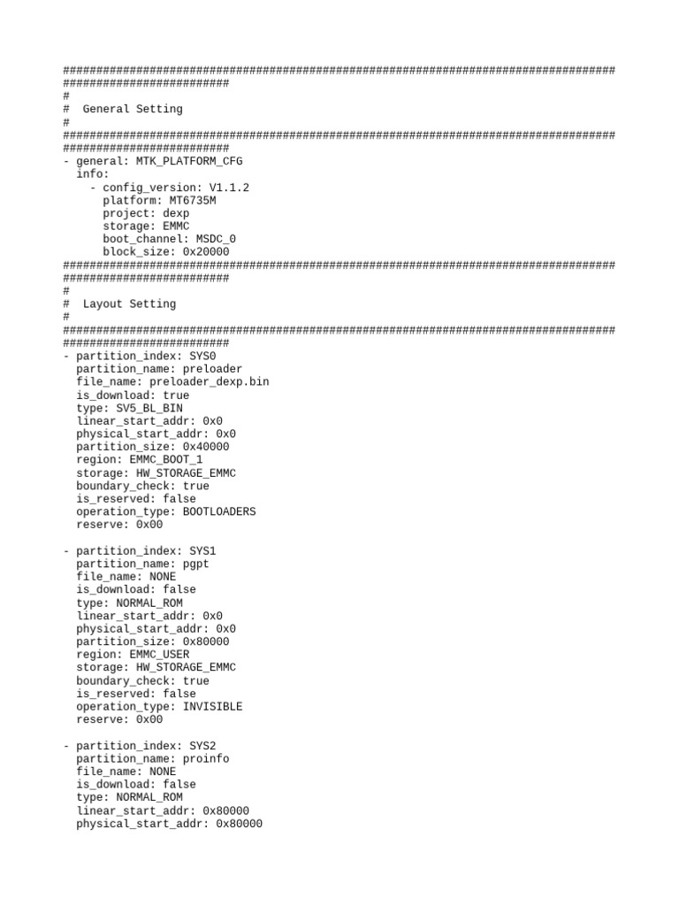 MT6735M Android Scatter | PDF | Data | Software