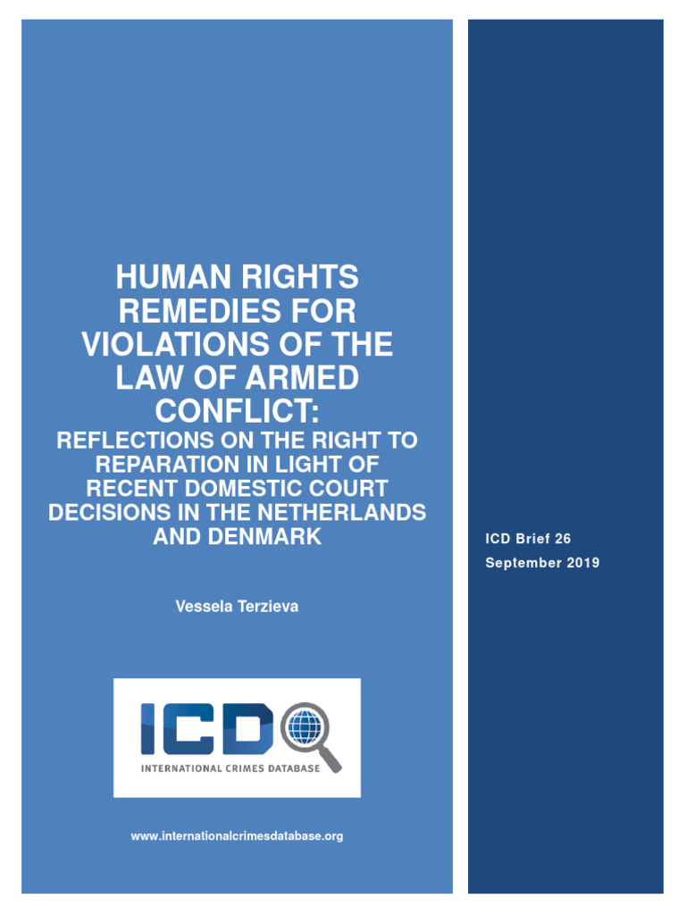 Human Rights Remedies in Armed Conflict | PDF | International Law ...