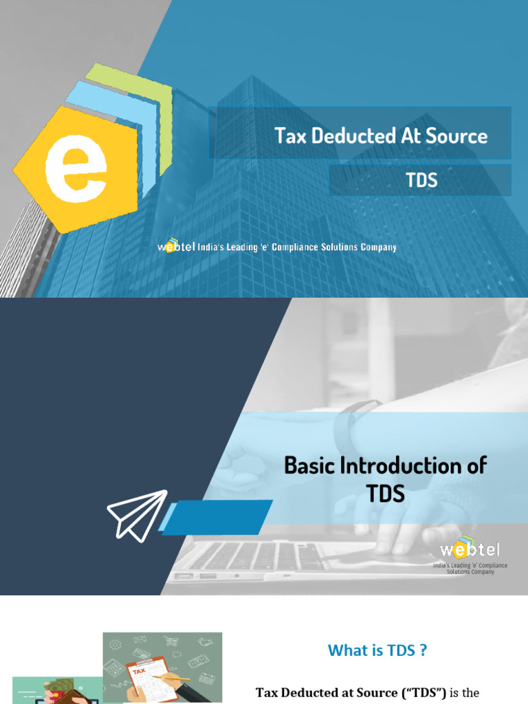 Basic Introduction Of Tds Pdf Taxes Income Tax