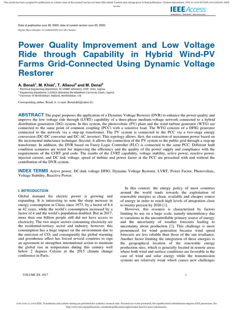 Power_Quality_Improvement_and_Low_Voltag | PDF | Power Inverter | Photovoltaics