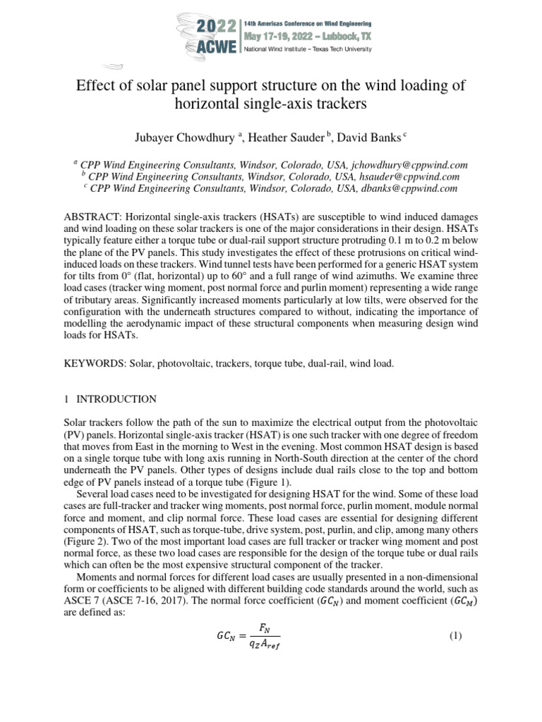 2022 CPP Effect-of-Solar-Panel-Support-Structure-on-the-Wind-Loading-of-Horizontal-Single-Axis ...