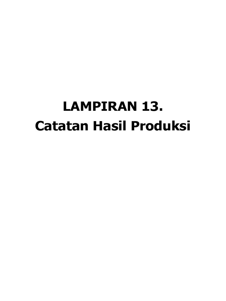 Fix Lampiran 13 Cover | PDF