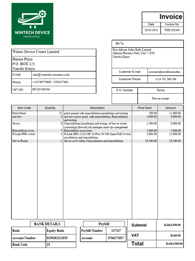 WDC202440 | PDF | Invoice | Computing