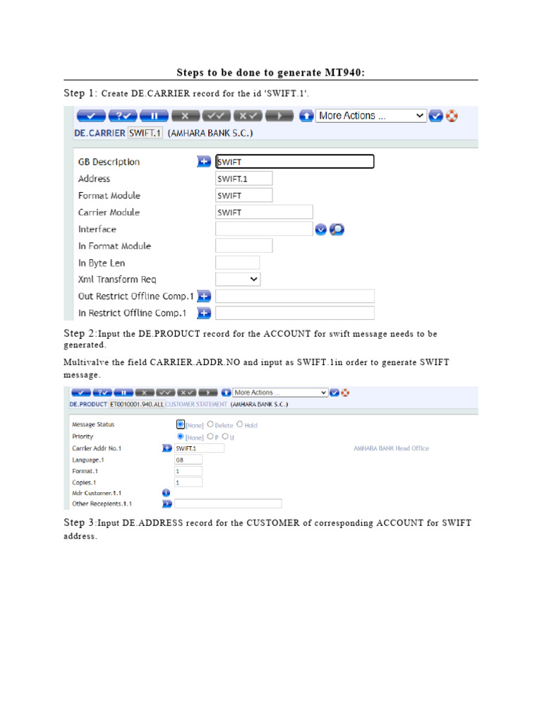 Generating MT940 SWIFT Messages | PDF | Business | Finance & Money ...