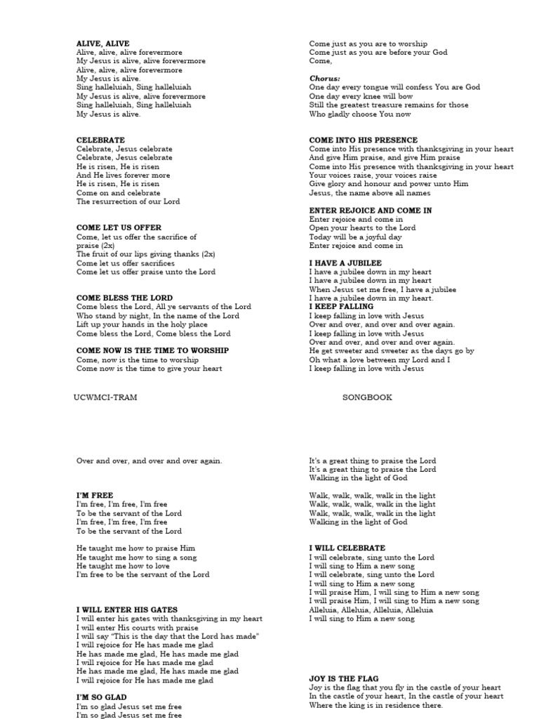 Christian Songbook | PDF | Glory (Religion) | Religious Belief And Doctrine