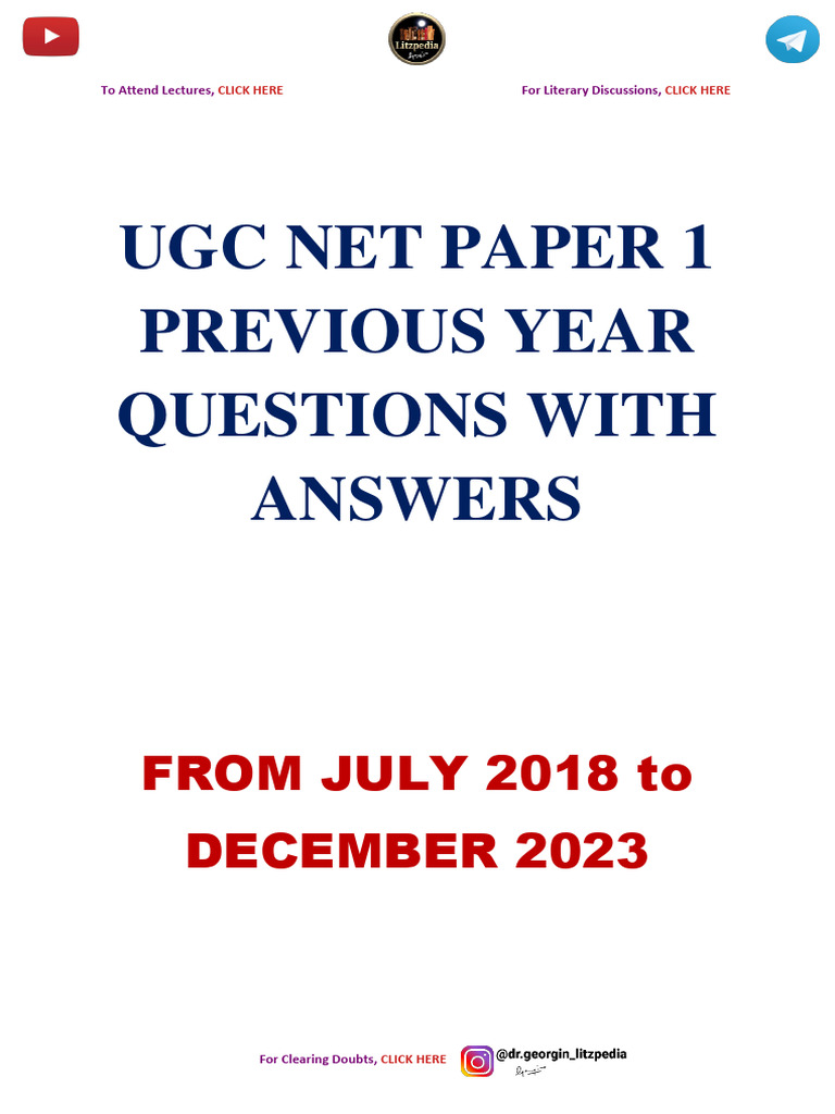 Ugc Net Paper 1 Questions & Answers From July 2018 To Dec 2023 | PDF | Computer Data Storage ...