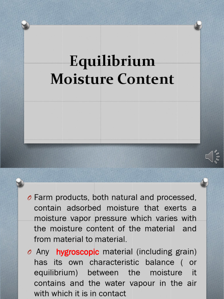 Equilibrium Moisture Content | PDF | Humidity | Adsorption
