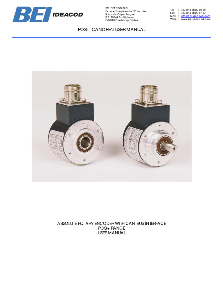 BEI IDEACOD 07035 Encoder CANopen Manual Serie EN 102 | PDF | Computing ...