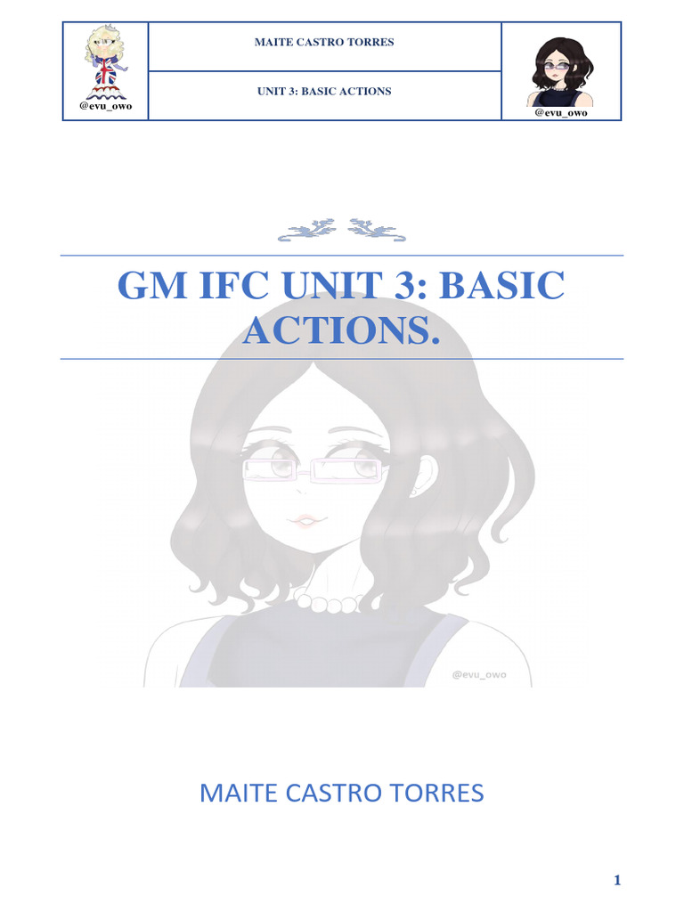 Ifc Unit 3 Basic Actions | PDF | Ventilation (Architecture) | Linguistics