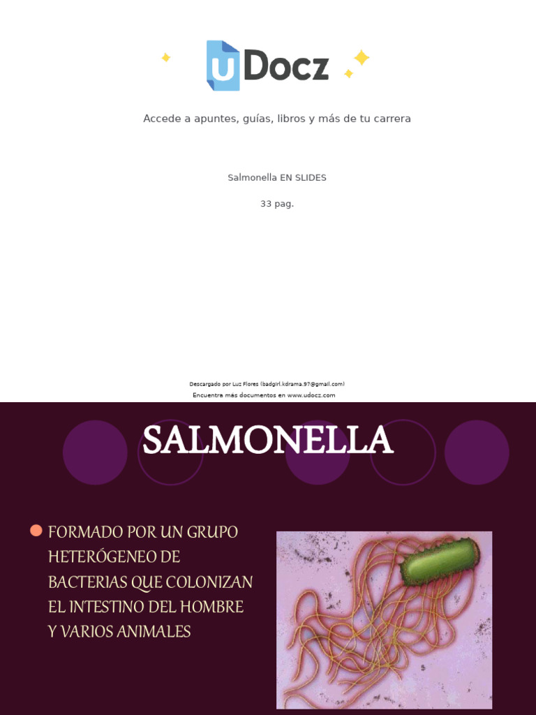 Características y Patogenia de Salmonella | PDF | Salmonela | Ciencias ...