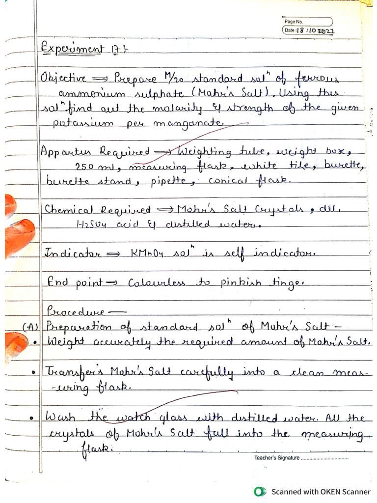 Mohr's Salt in 250 ML | PDF