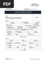 Tenant Information Sheet Form | PDF