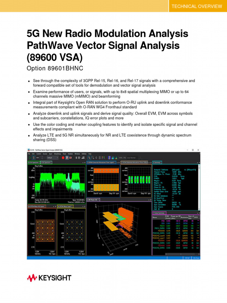 5G NR Modulation Analysis (89601BHNC) | Download Free PDF | Mimo | Orthogonal Frequency Division ...