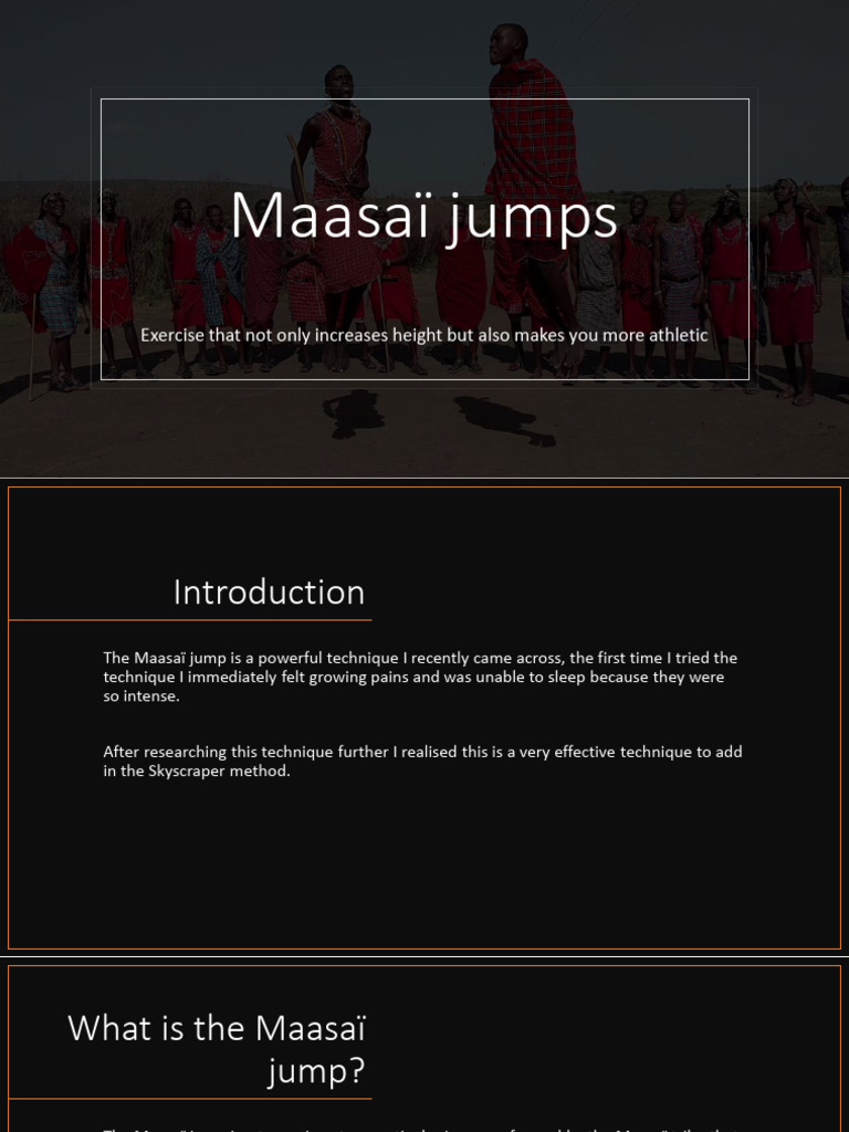 Maasaï Jump: Technique for Height Increase | PDF | Self-Improvement