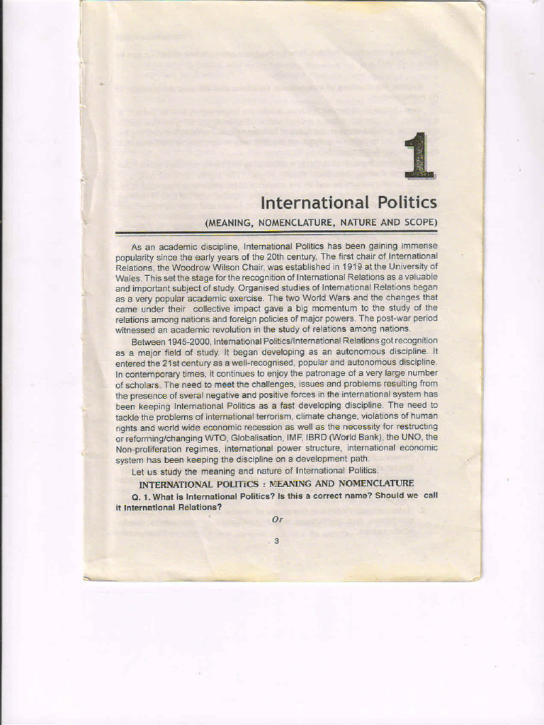 Ba LLB 2nd Semester Political Science | PDF