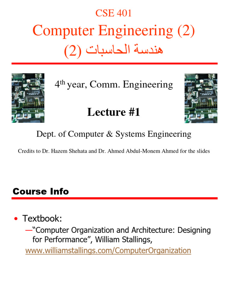 Lecture #1 | PDF | Computer Memory | Random Access Memory