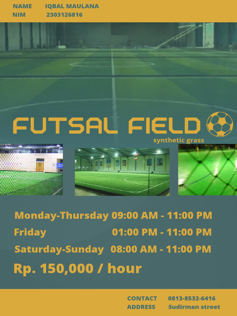 Futsal Field Rental Details and Pricing | PDF