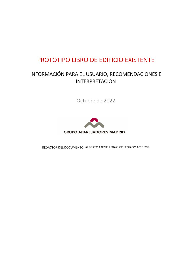 Prototipo Libro de Edificio Existente | PDF | edificio