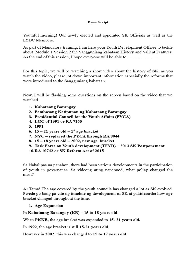 Demo Script | PDF | Government | Governance