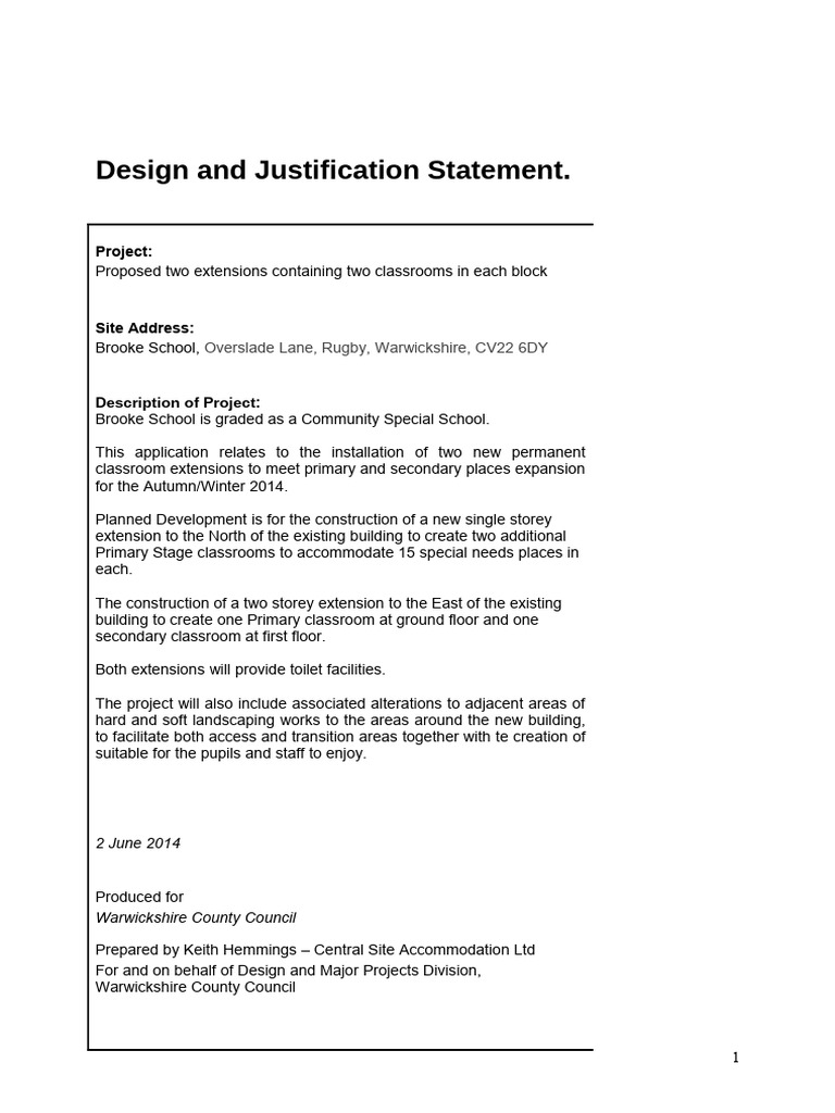Design and Justification Statement.: Project | PDF | Window | Building