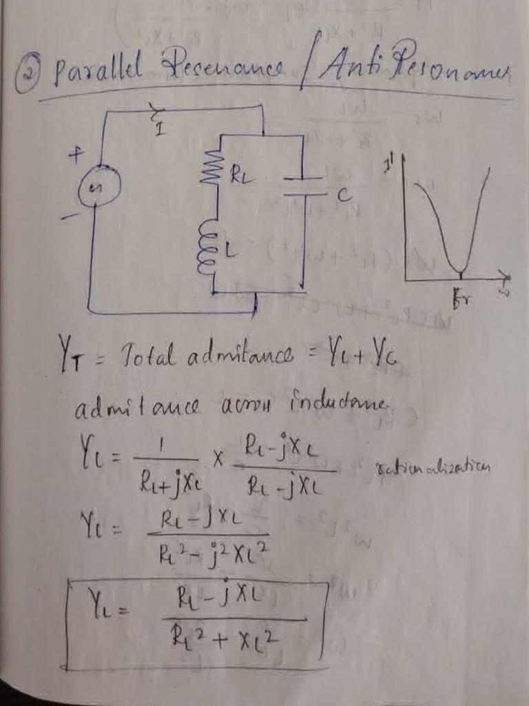 Parallel Resonance DERIVATIONS | PDF | Science & Mathematics