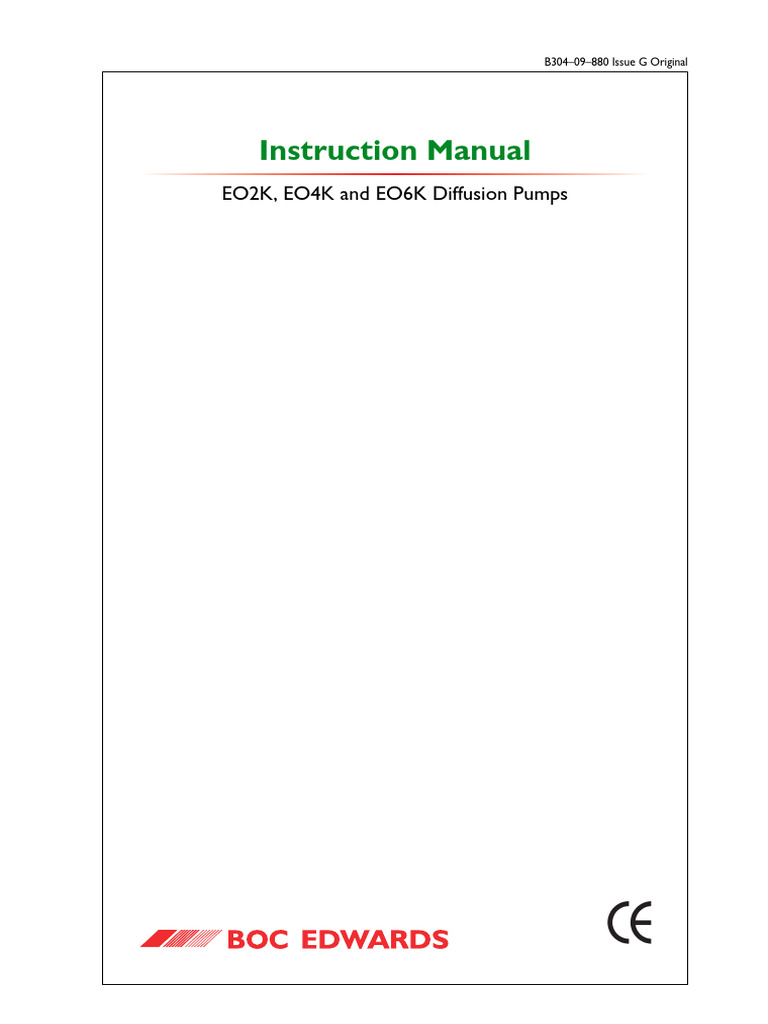 1 Manual Edwards EO EO2K EO4K EO6K | PDF | Pump | Humidity
