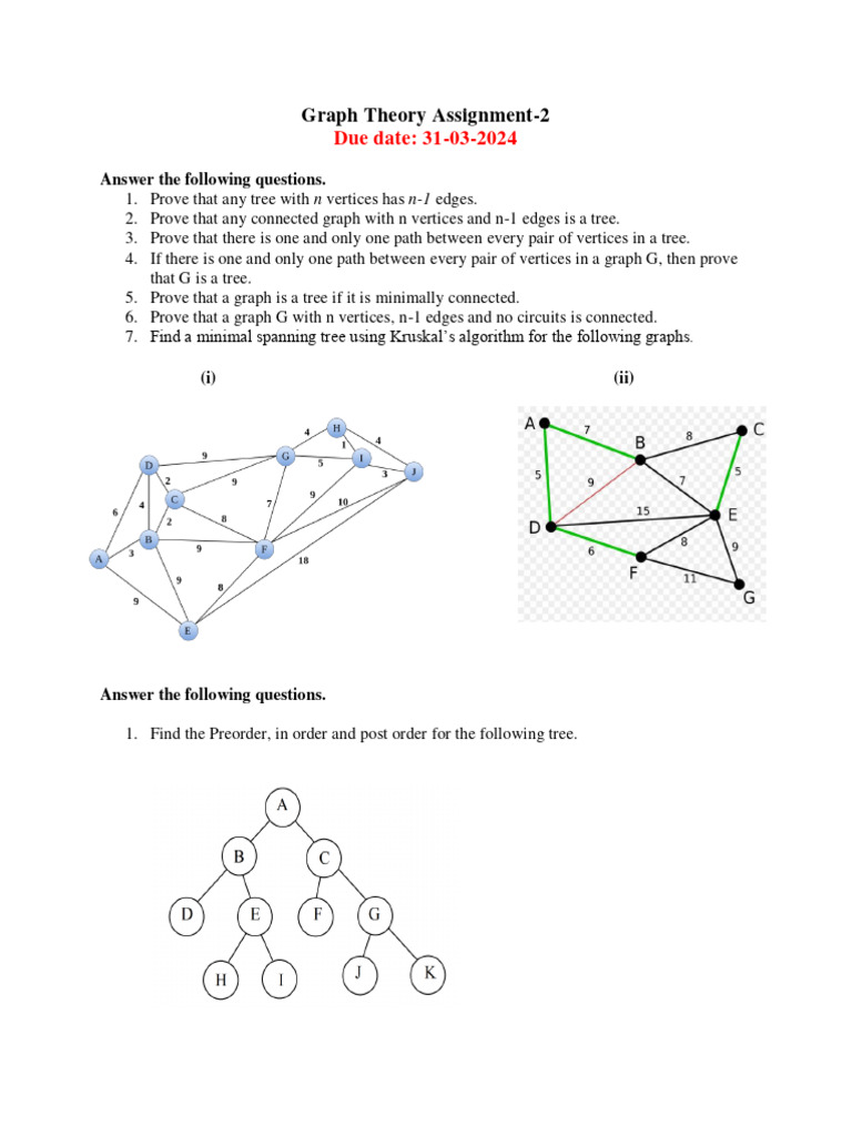 Graph Theory Assignment-2 | PDF