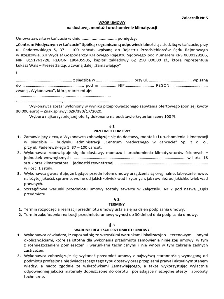 Zalacznik NR 5 | PDF