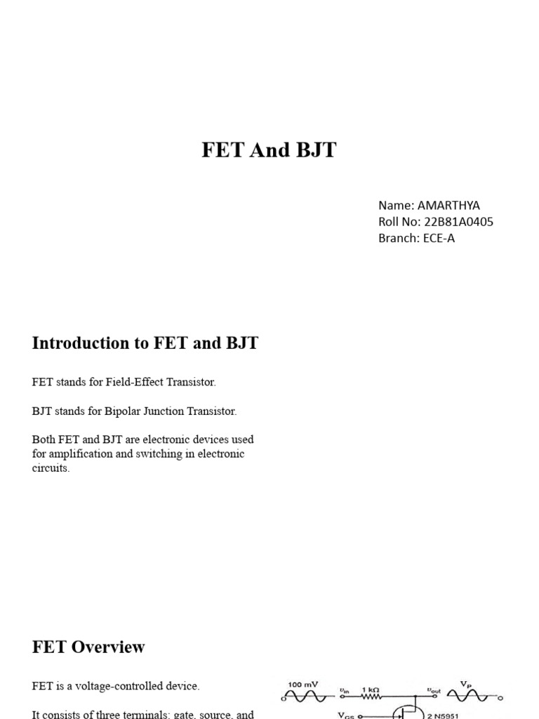 FET and BJT | PDF | Computers