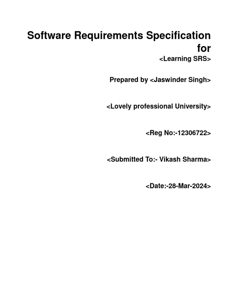 E Learning Srs Srs On e Learning Website | PDF | World Wide Web | Internet & Web