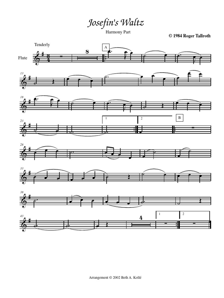 Tallroth - Josefin's Waltz - Flute | PDF