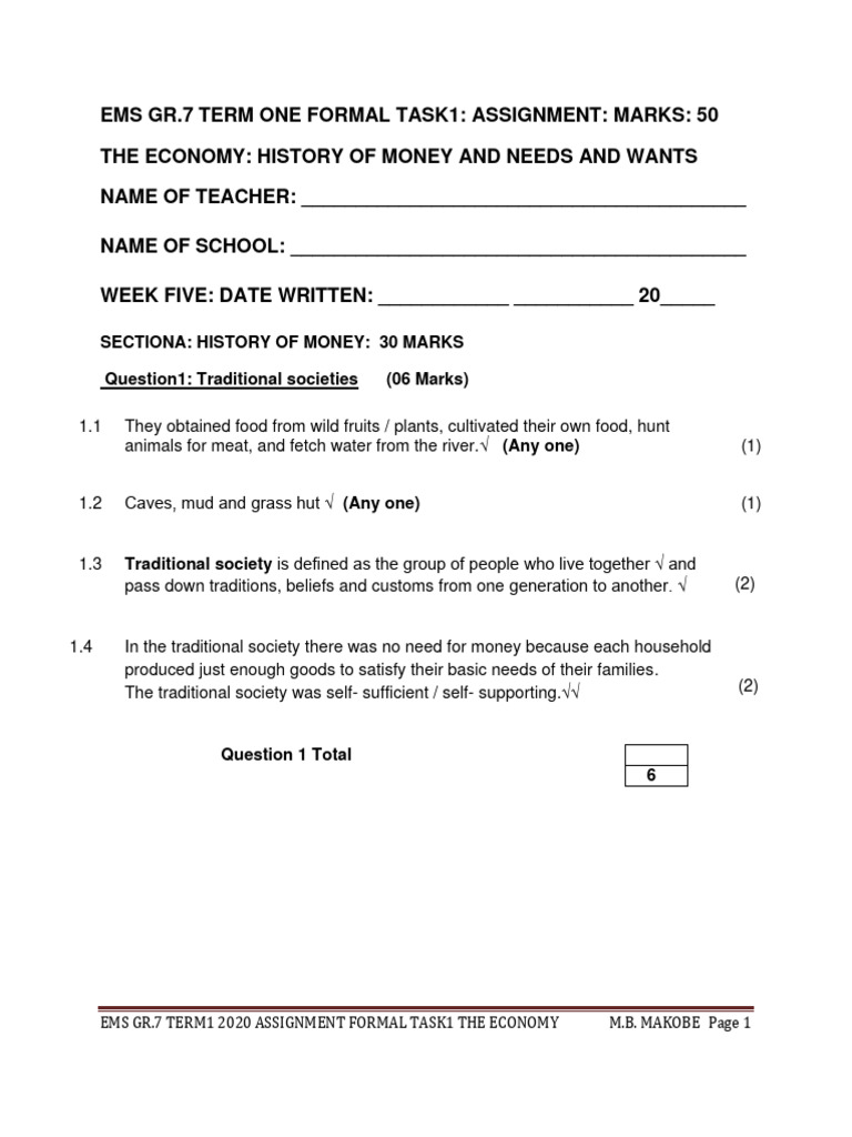 Ems GR.7 T1 2020 Memo Assignment | PDF | Money | Banks