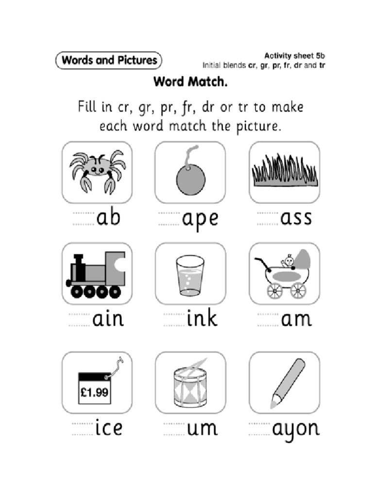 Blends Worksheet | PDF