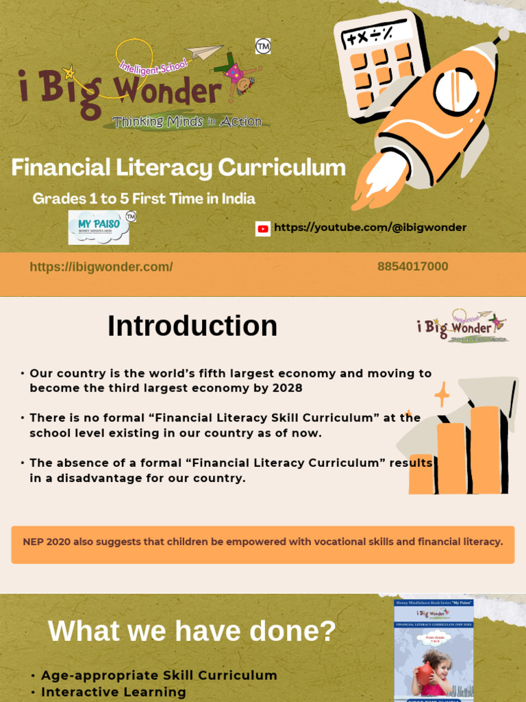 Financial Literacy For Kids & Children | Download Free PDF | Literacy ...