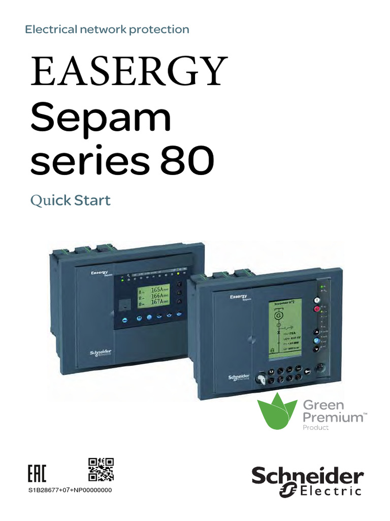 SEPAM 80 Quick Start 51247480FE-09 | PDF | Electric Power | Electrical ...