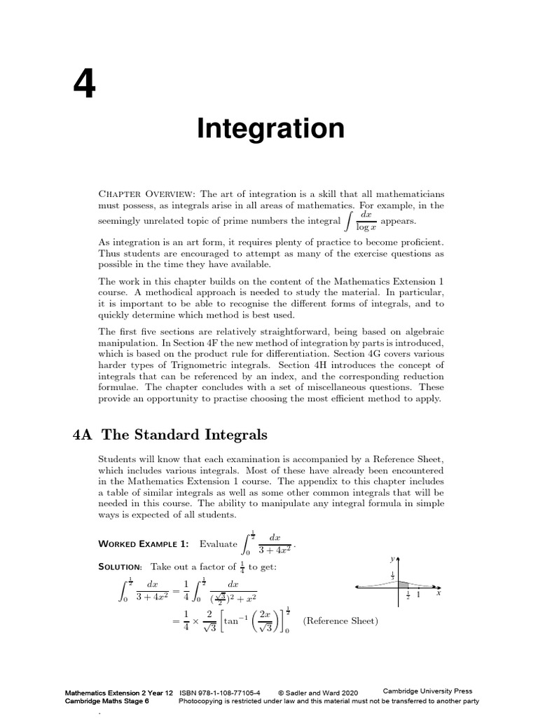 4 Advanced Integration | PDF | Integral | Function (Mathematics)