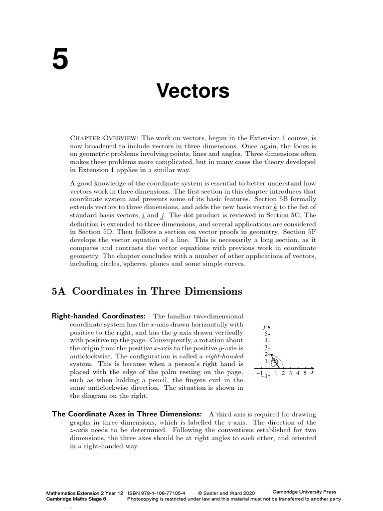 5 Advanced Vectors Download Free Pdf Cartesian Coordinate System Euclidean Vector