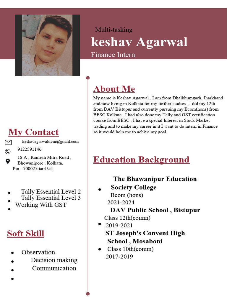 Keshav Agarwal: About Me | PDF