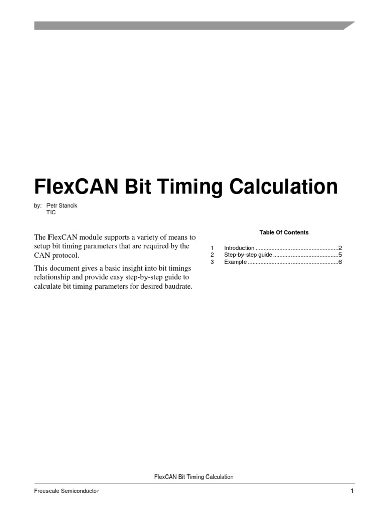 FlexCAN Bit Timing Parameters | PDF | Numbers | Clock