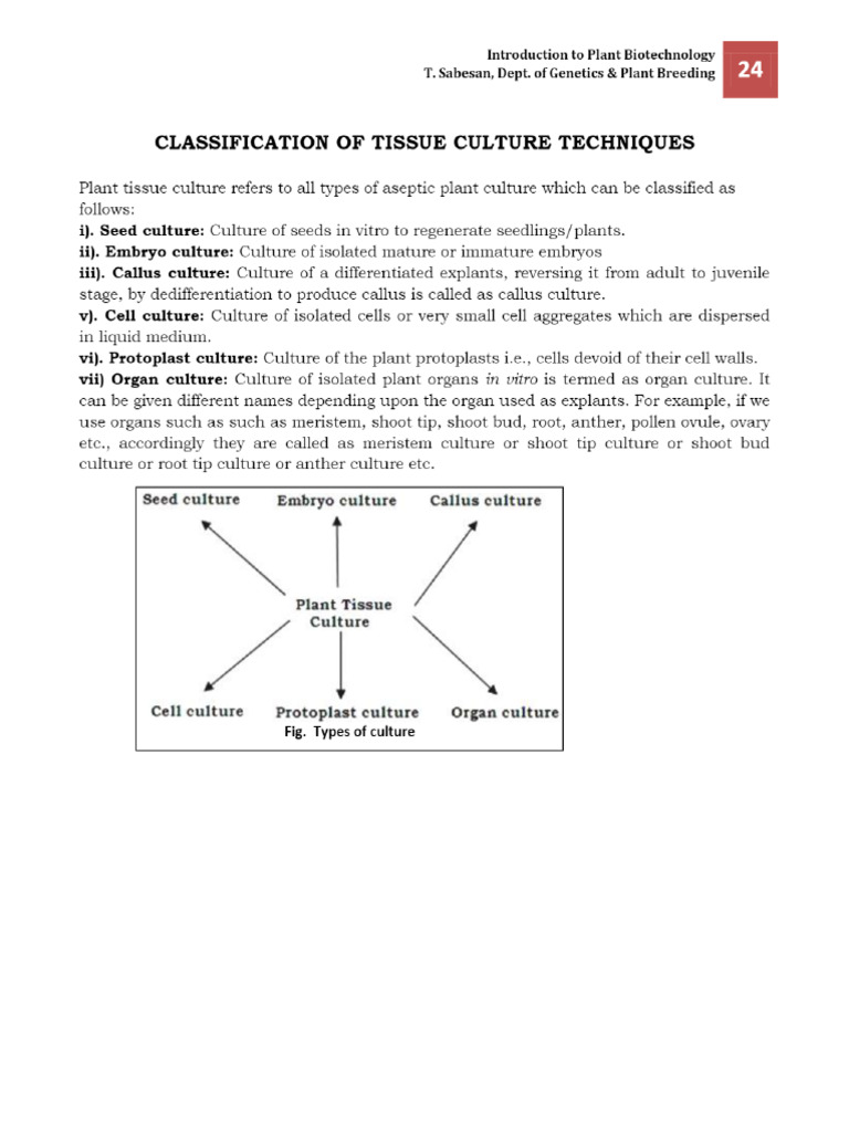 Introduction To Plant Biotechnology - GPB 316 PLANT BIOTECHNOLOGY (2+1 ...