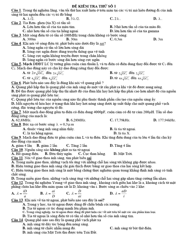 4 de Ktra Thu Giua Ky 2 | PDF