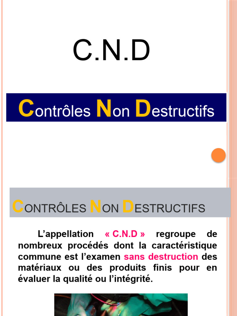 Les CND | Télécharger gratuitement PDF | Contrôle non destructif