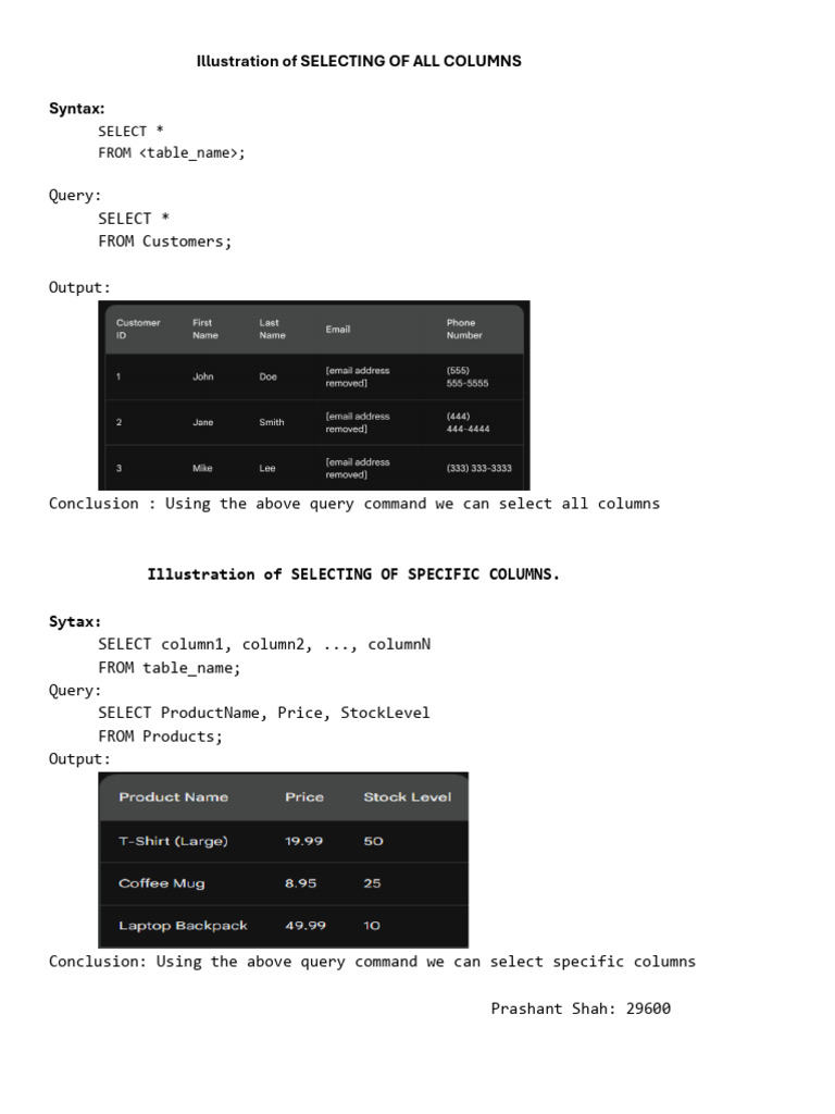 DBMS Lab File | PDF | Computer Programming | Databases DBMS Lab File | PDF | Computer Programming | Databases