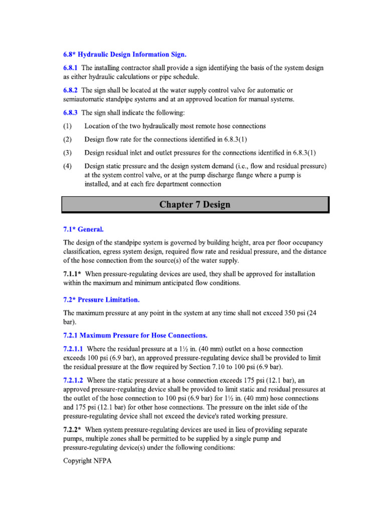 Extract NFPA-14 Flow Requirements | PDF