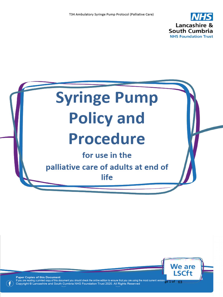 Syringe Pump Policy and Procedure LSCFT | PDF | Intravenous Therapy ...