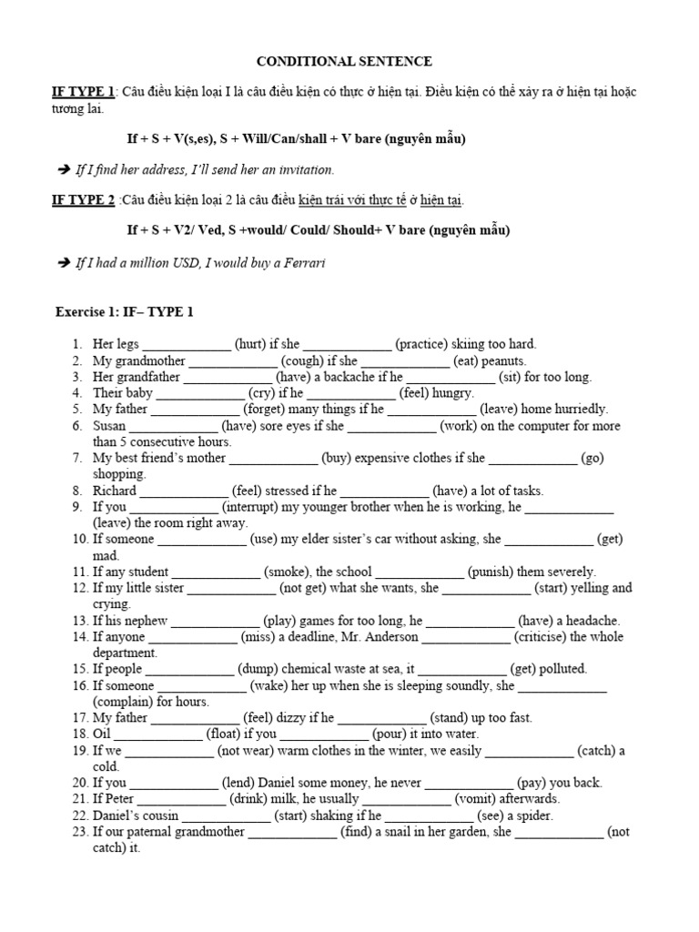 Understanding Conditional Sentences Types | PDF | Waste