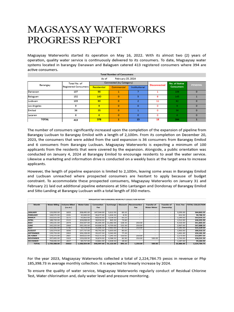 Progress Report - 2252024 | PDF