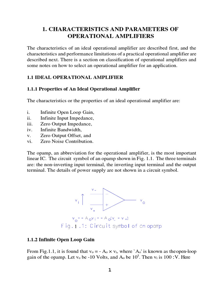 Opamp | PDF | Operational Amplifier | Amplifier