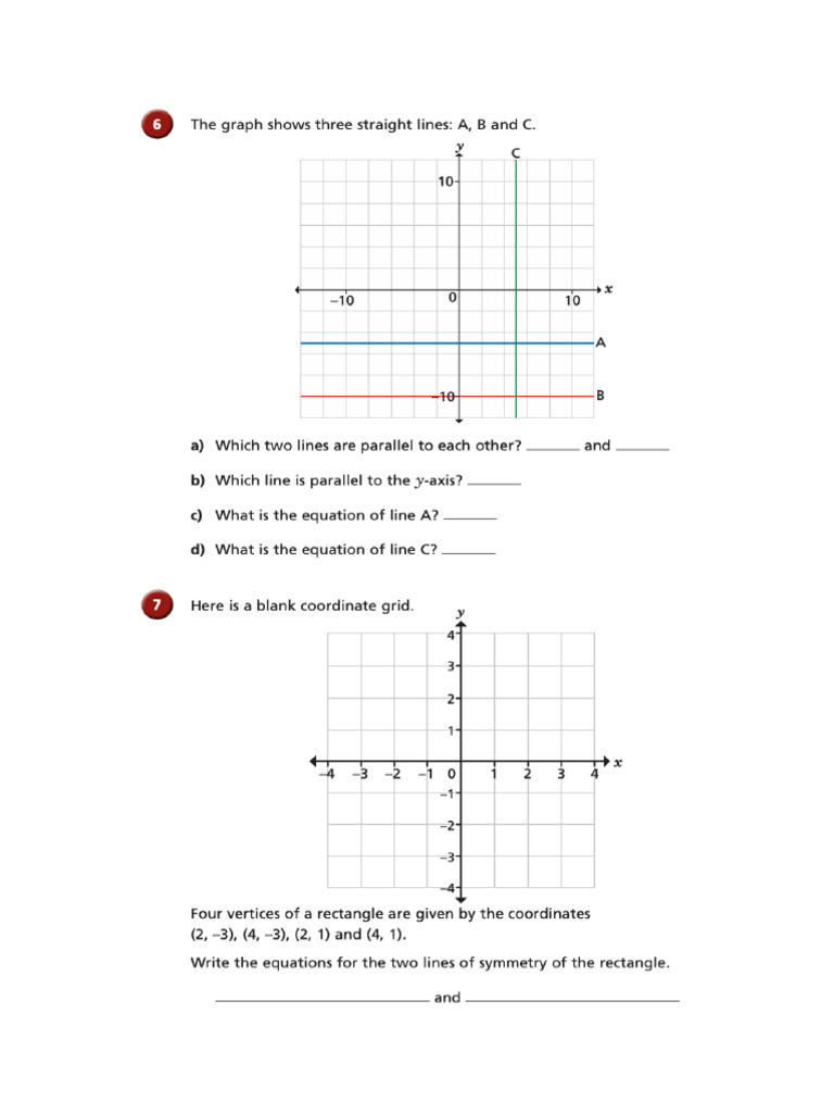 Lines Parallel to Axes | PDF