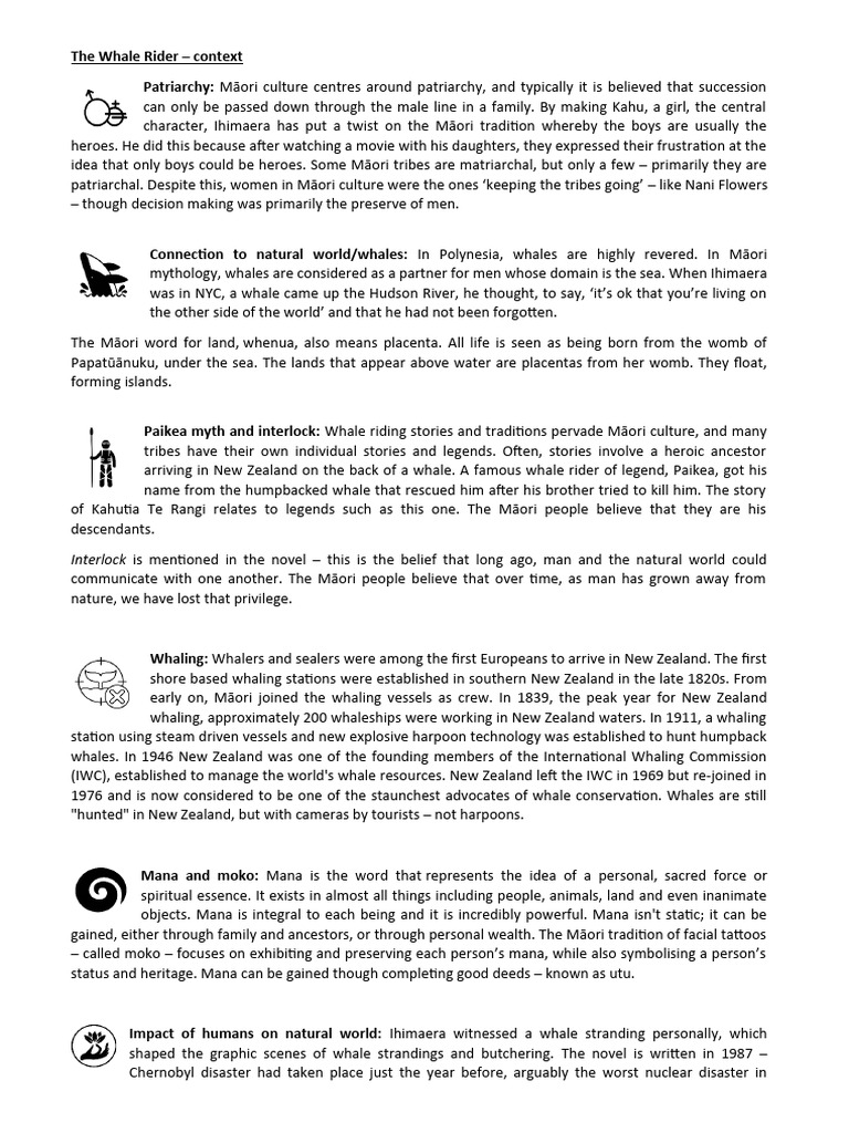 Whale Rider Context Bible | PDF | Māori People | Whaling